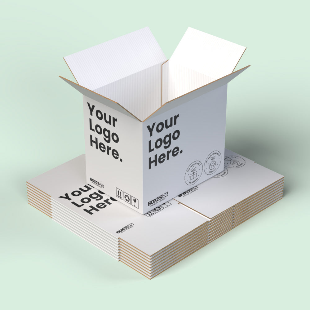 Custom Corrugated Cardboard White boxes Australia | Boxes 24