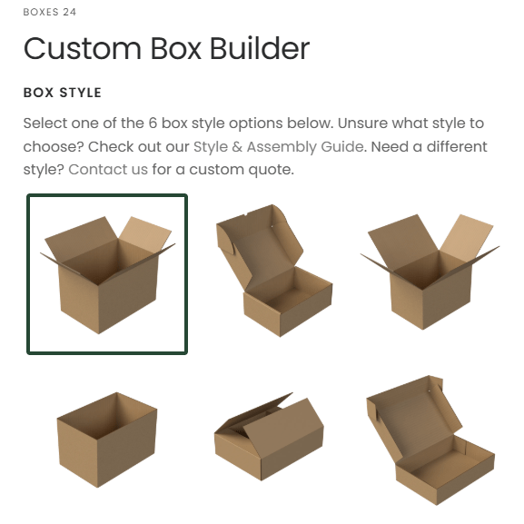 Custom Box Builder – Boxes 24